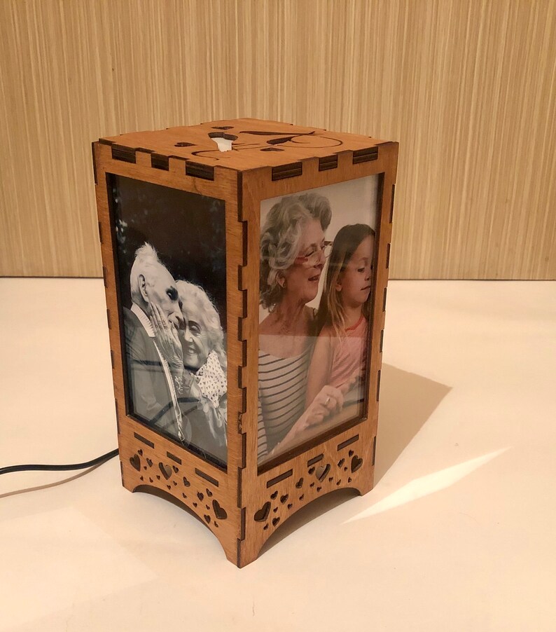 Memory Photo Lantern / Grandparents Photo Frame / Light Box - Etsy