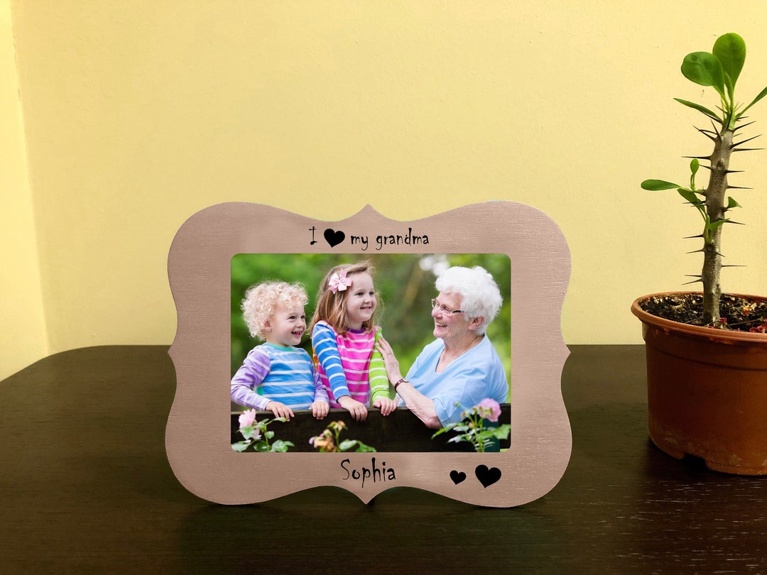 I Love My Grandma Photo Frame, Grandma Gift, Gift for Grandmother ...