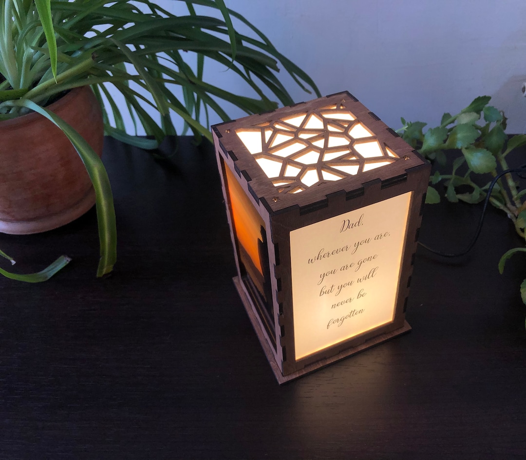 Loss of Dad Memorial Lantern / Loss of Father Lantern / Memorial Photo ...