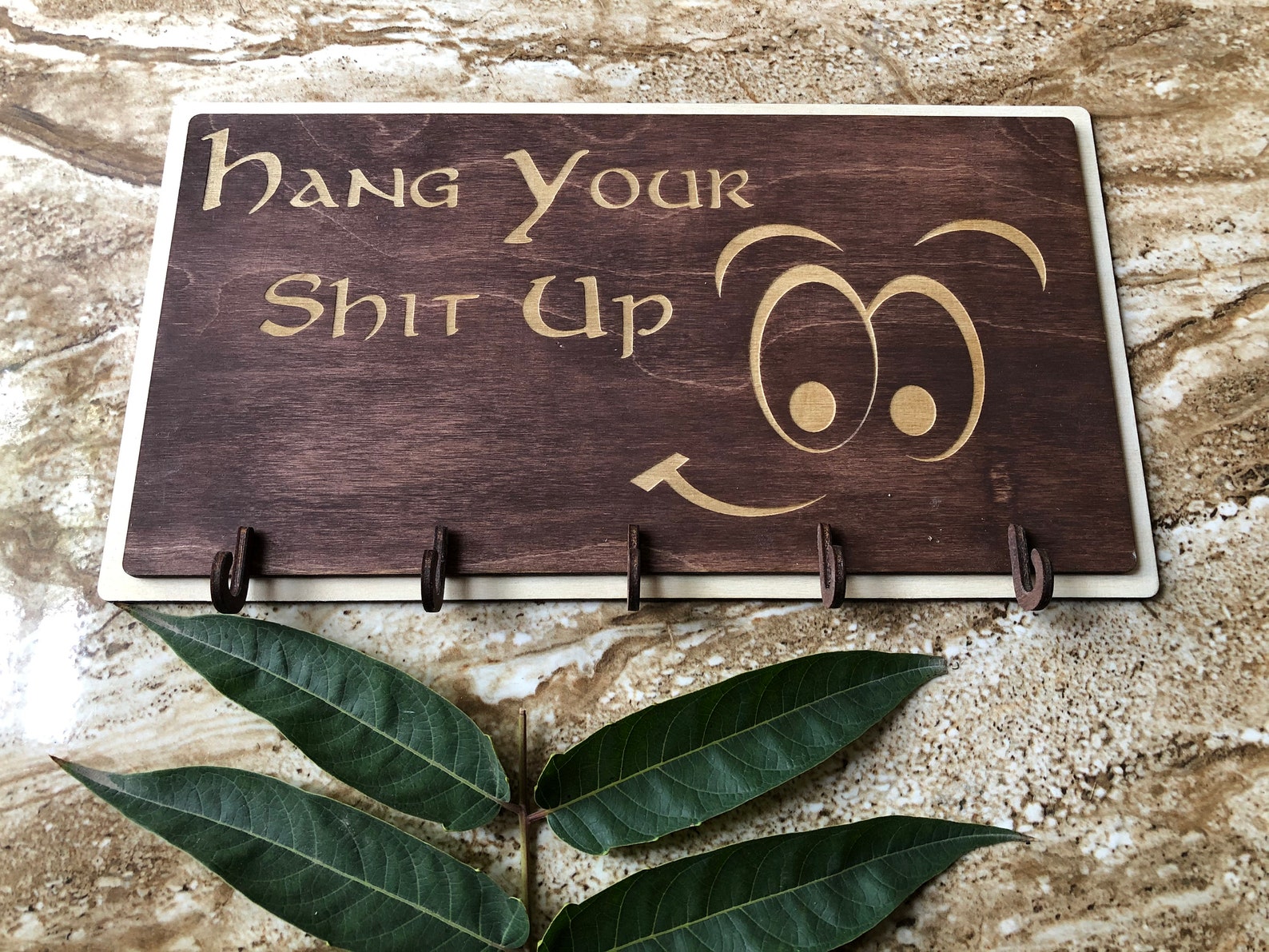 Hang Your Shit up Wall Key Holder Engraved Key Holder - Etsy