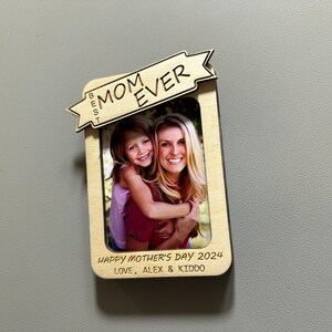 Best Mom Ever Frame Gift for Mothers Day, Personalized Fridge Magnets ...