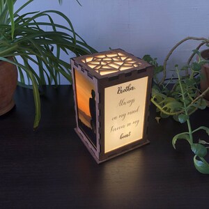 Brother Memorial Gift, Photo Lantern / Loss of Brother, Memorial Photo ...