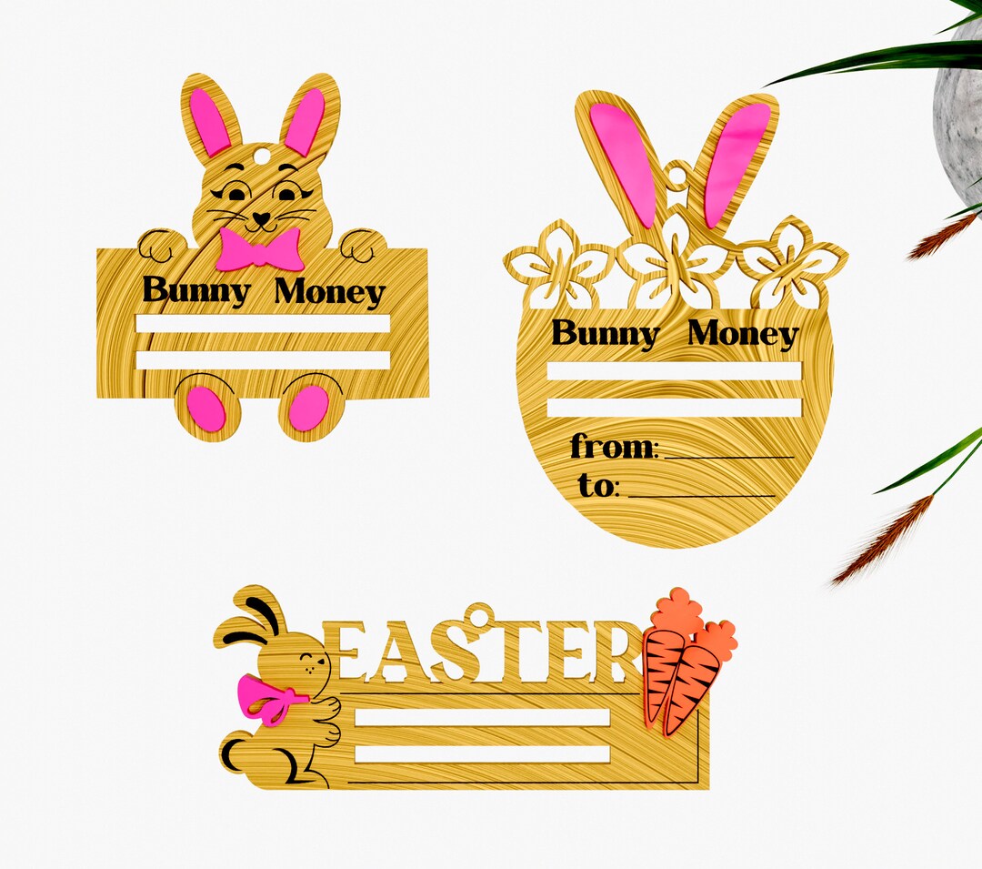 Easter Money Clip SVG Laser Cut File Easter Money Holder Gift Easter ...