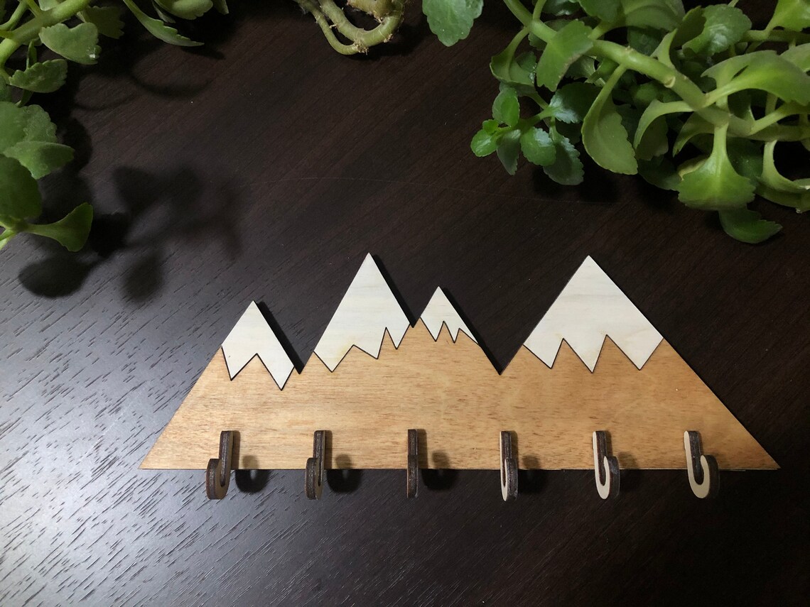 Wall Key Holder Mountain Key Holder for Wall. Wall Decor - Etsy