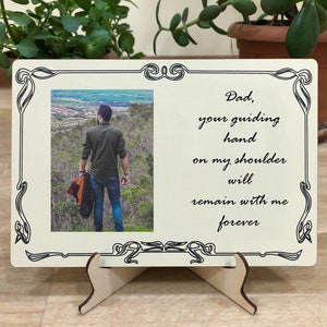 Loss of Father Photo Frame With Personalized Text, Dad Loss Frame ...