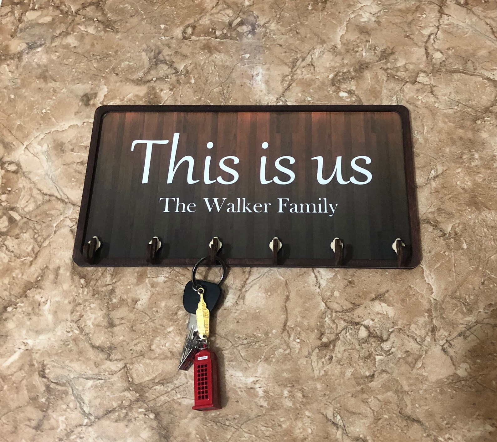 Wall Key Holder. Personalized Key Holder for Wall. Wall Key | Etsy