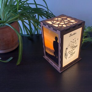 Loss of Brother / Brother Memorial Photo Lantern / Your Wings Were ...