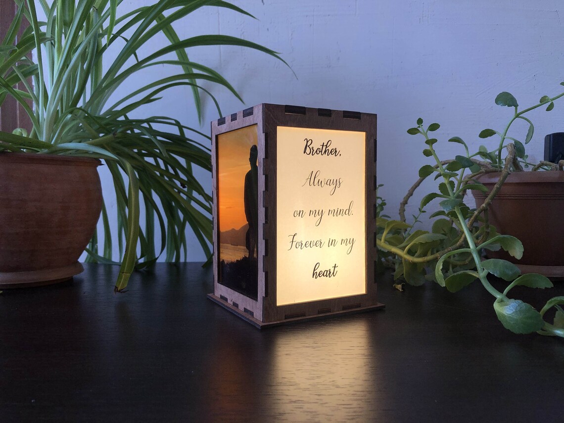 Brother Memorial Gift Photo Lantern / Loss of Brother - Etsy