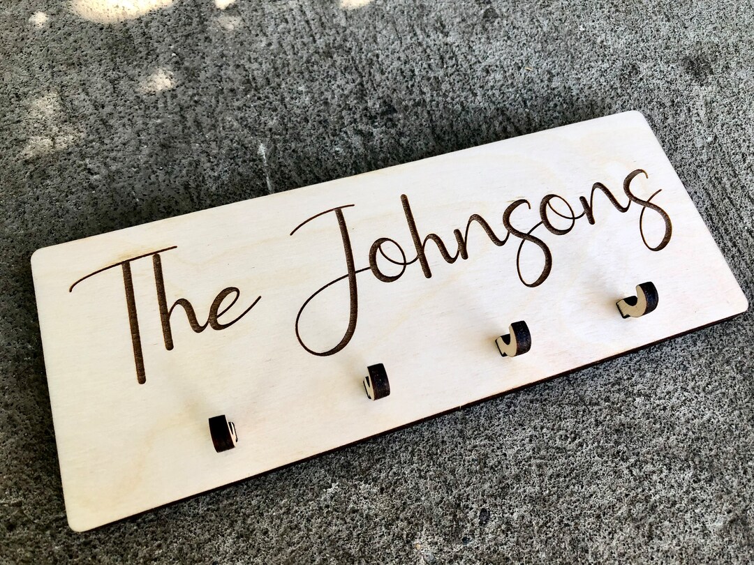 Key Holder for Wall Small, Personalized Family Name Wall Keys Holder ...