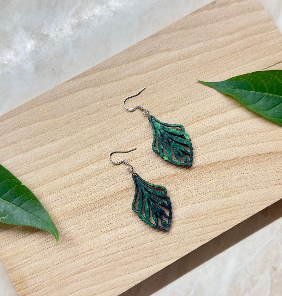 Leaf Style Boho Dangle Earrings, Leaf Earrings for Her, Nature Earrings ...