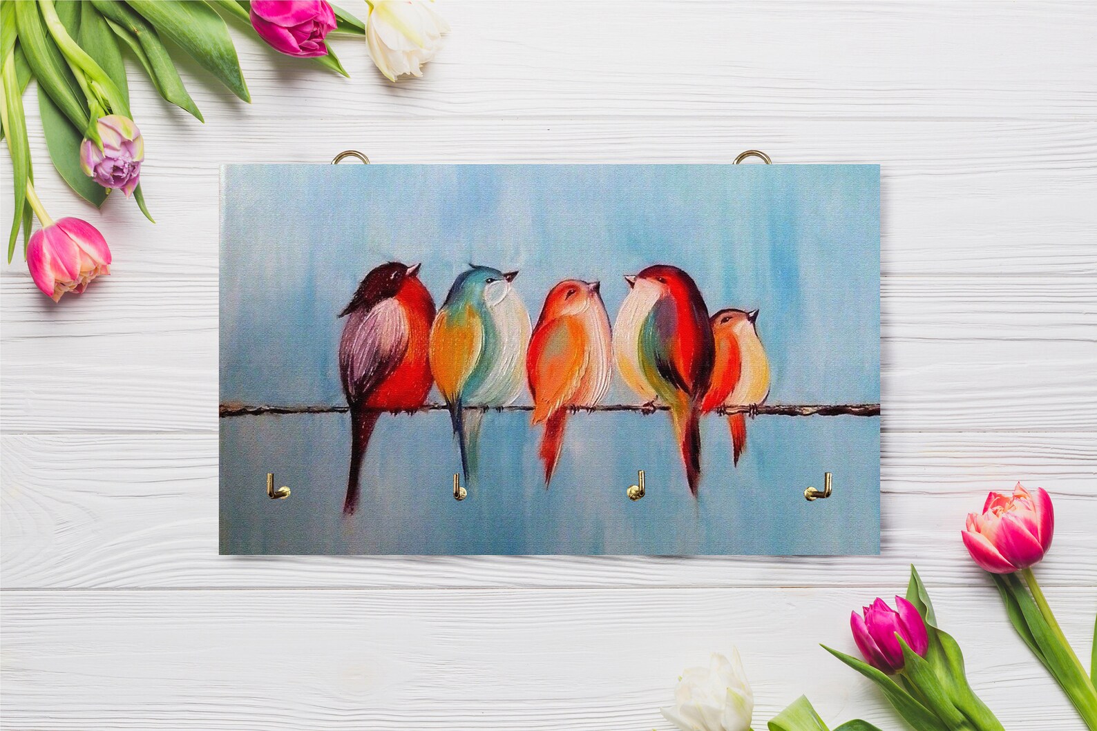 Key Holder Birds Key Holder for Wall Wall Key Hook Family - Etsy