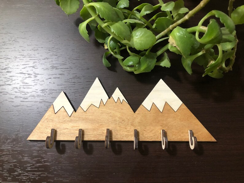 Wall Key Holder Mountain Key Holder for Wall. Wall Decor - Etsy