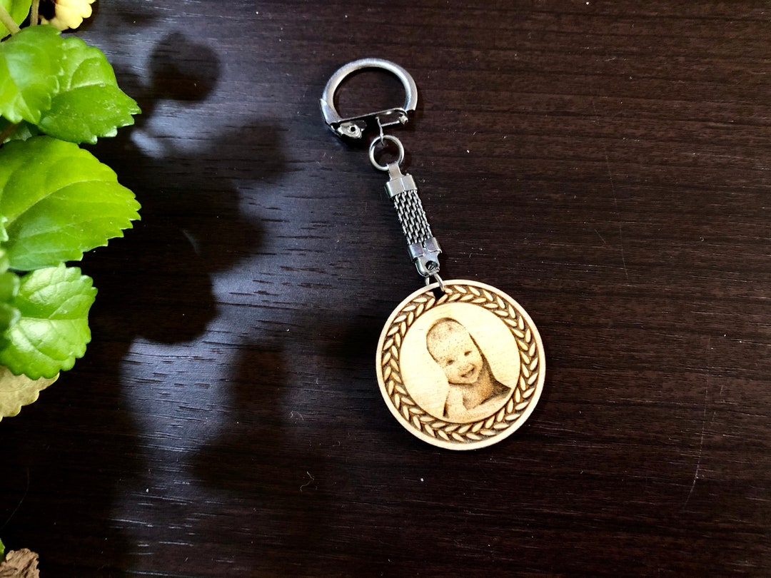Mom Keychain / Engraved Baby Photo Keychain / Picture Keychain ...