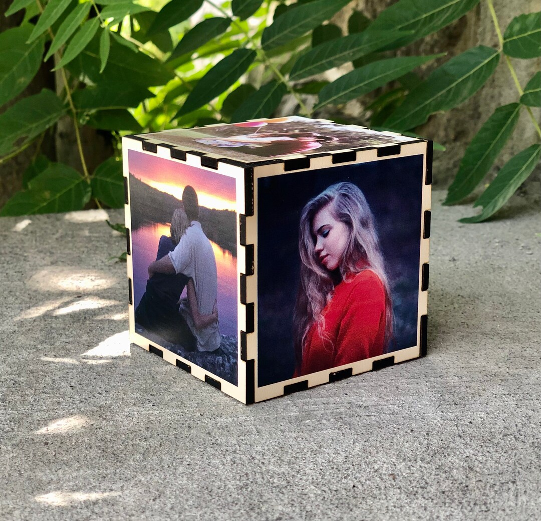 Persoanlized Photo Cube, 6 Side Photo Cube, Custom Gift for Her, Gift ...