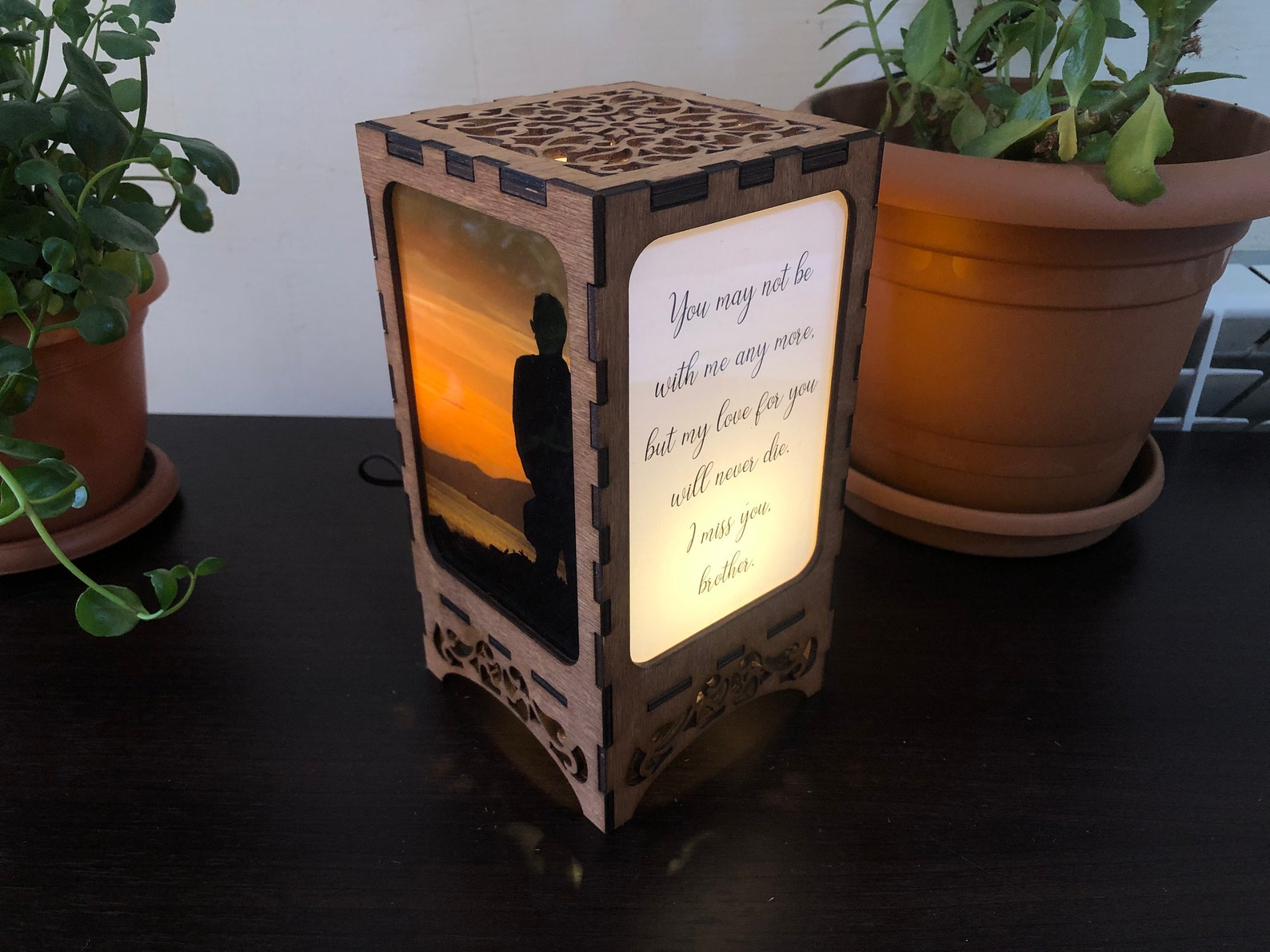 Loss of Brother / Brother Memorial Lantern / You May Not Be | Etsy