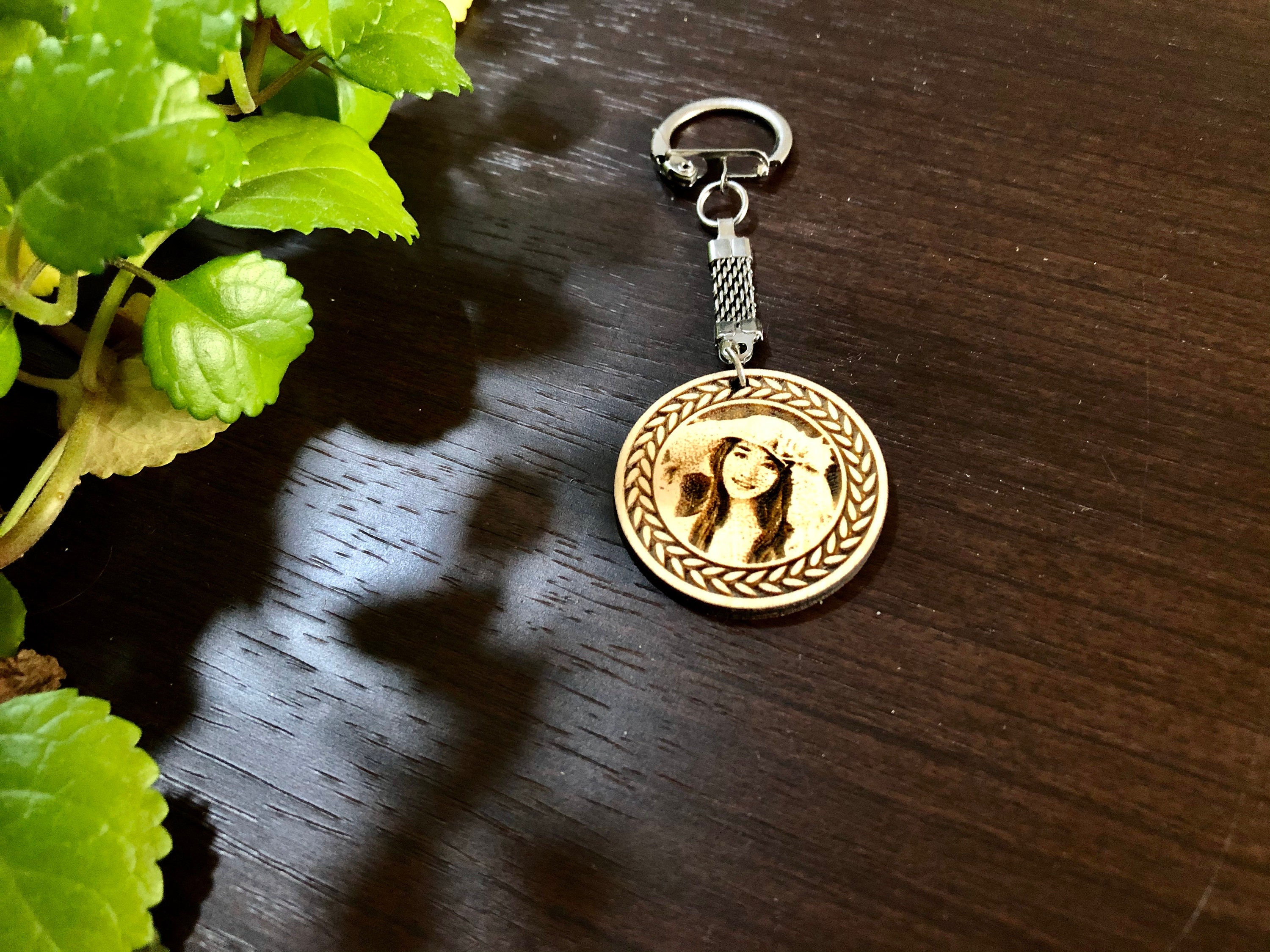 Wood Keychain / Engraved Keychain / Personalized Photo | Etsy