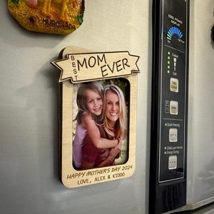 Best Mom Ever Frame Gift for Mothers Day, Personalized Fridge Magnets ...