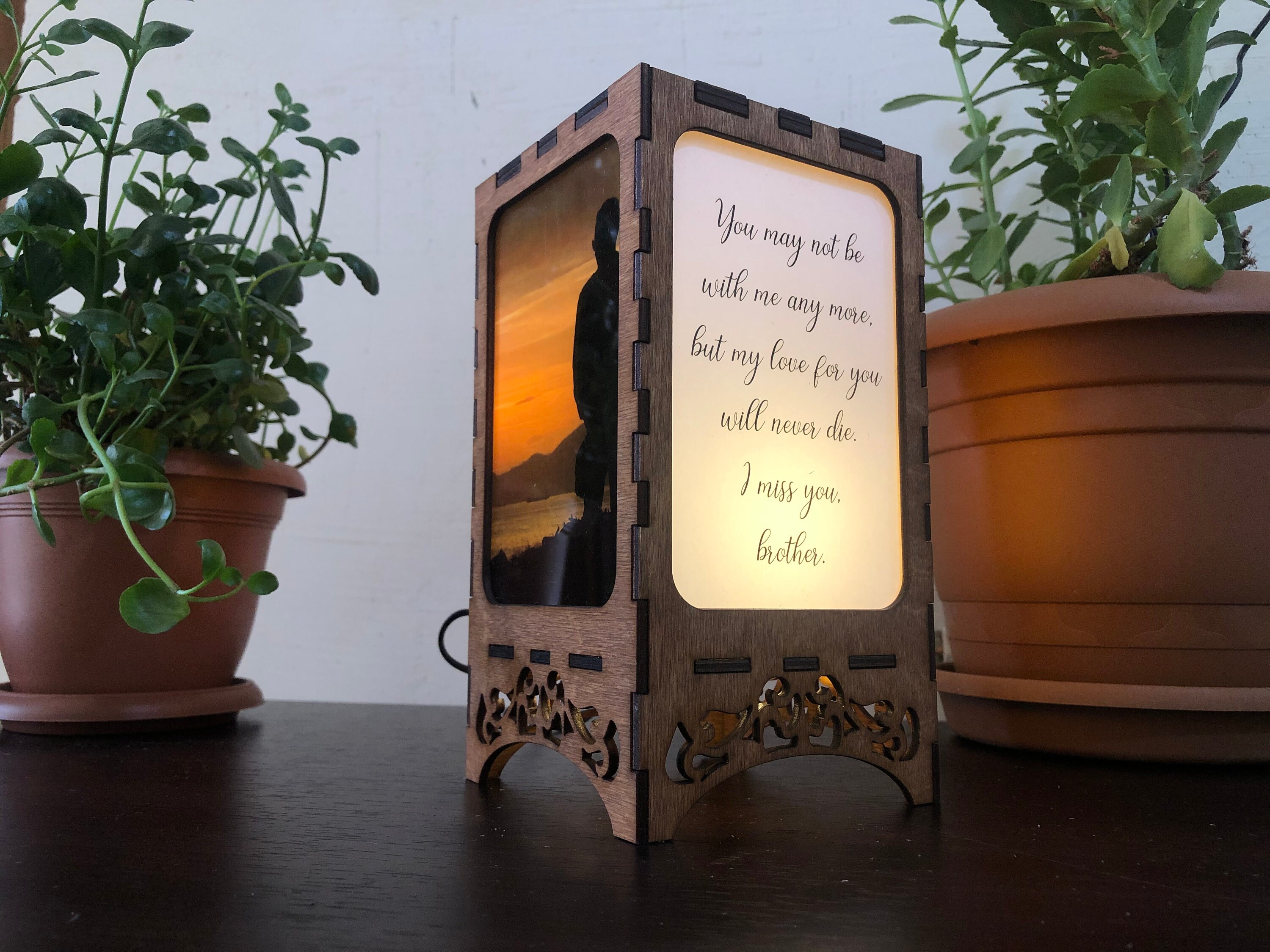 Loss of Brother / Brother Memorial Lantern / You May Not Be | Etsy