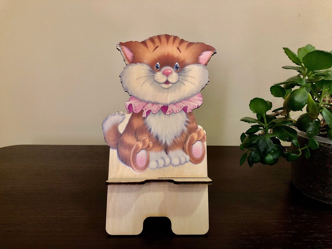 Phone Stand, Custom Phone Stand Cat, Personalized Gift, Phone Holder ...