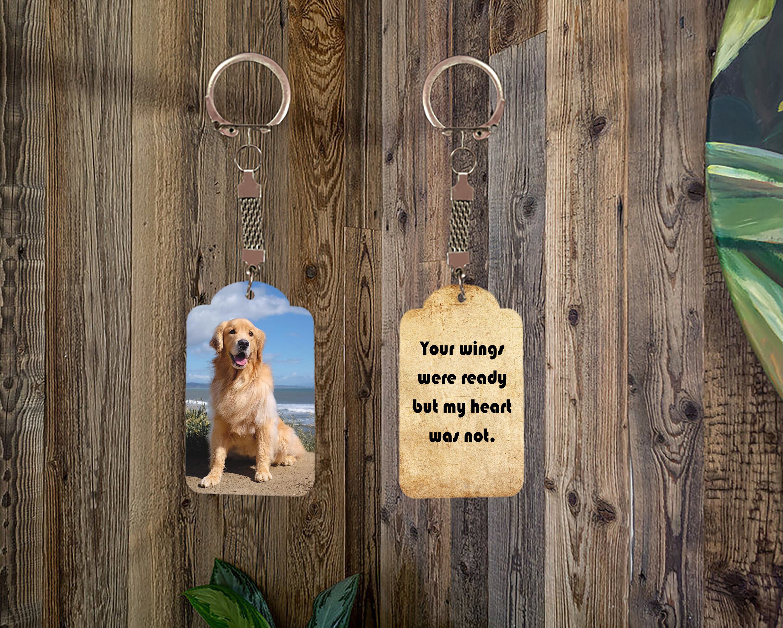 Loss of dog / memorial keychain / your wings were ready / | Etsy