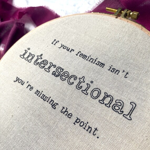 Intersectional Feminism Hand Embroidery Hoop Art Art & Collectibles ...