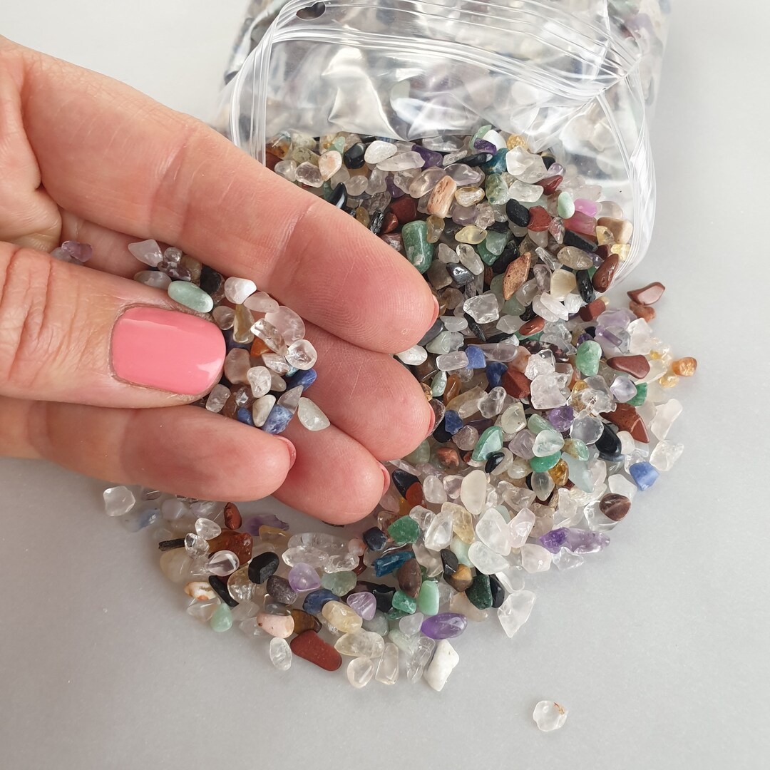 Loose Hard Stones to Decorate, Mini Tumbled Mixed 500 G // Semiprecious ...