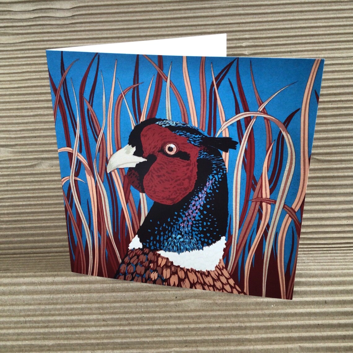 Pheasant Greetings Card, Autumn Fall Greetings, Blank Card, Bird Card ...