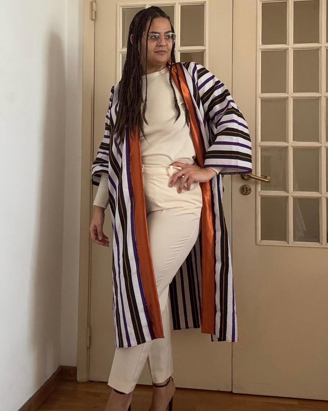 African Ethnic Print Long Kimono, Boho Kimono, Stylish Kimono Robe ...