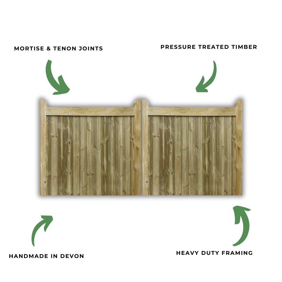 Highampton Mortise and Tenon T&G Entrance Gate (pair) - Etsy