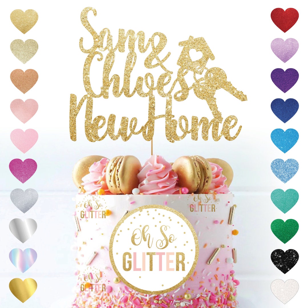 Custom Name New Home Cake Topper, Custom Cake Topper, Large Cake Topper ...
