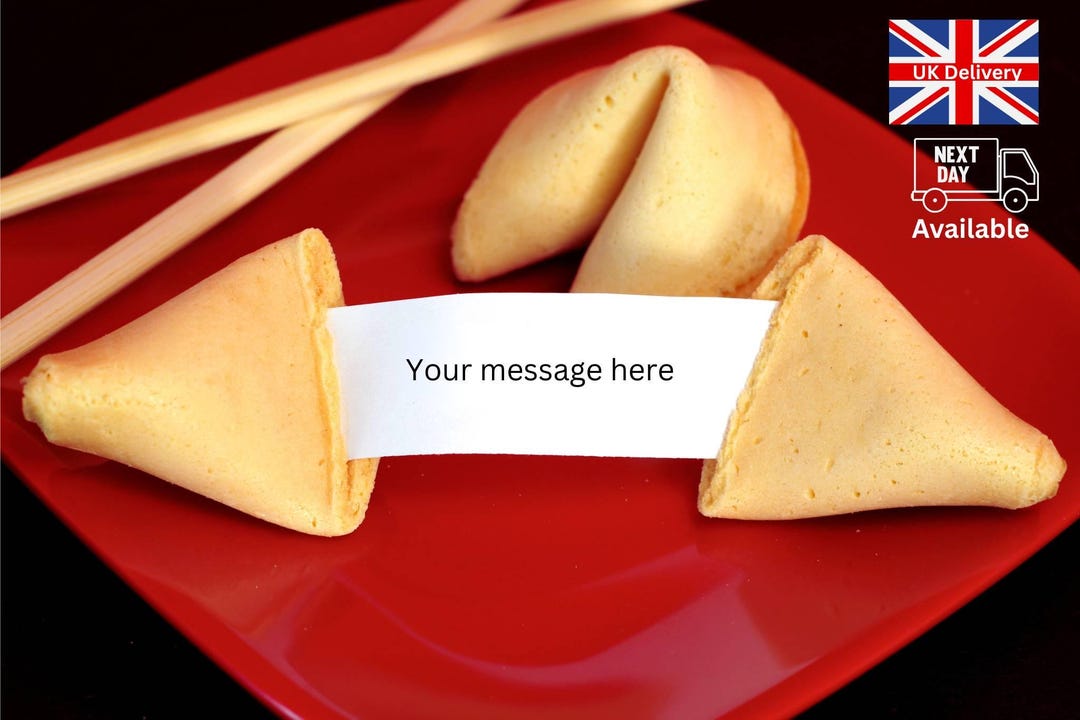 1 Custom Fortune Cookie in a Red, Gold, Clear, Hot Pink or White ...