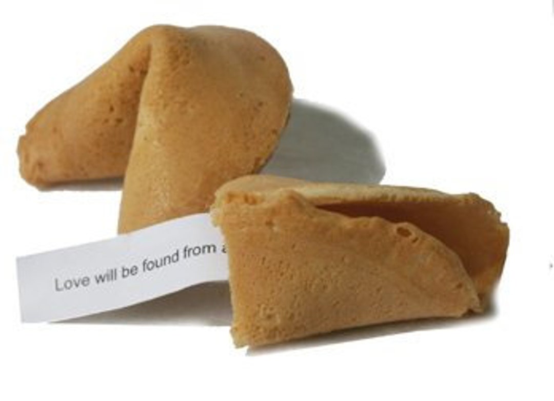20 Wedding Fortune Cookies Wrapped in a White Foil Wrapper. - Etsy UK