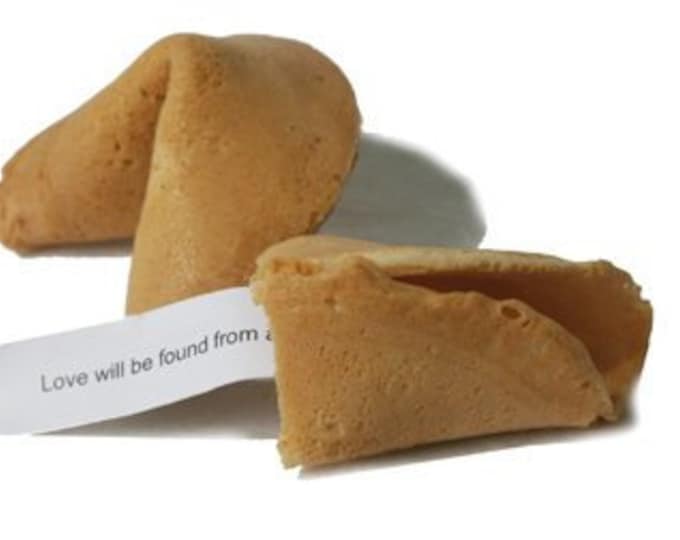 20 Wedding Fortune Cookies Wrapped in a White Foil Wrapper. - Etsy UK