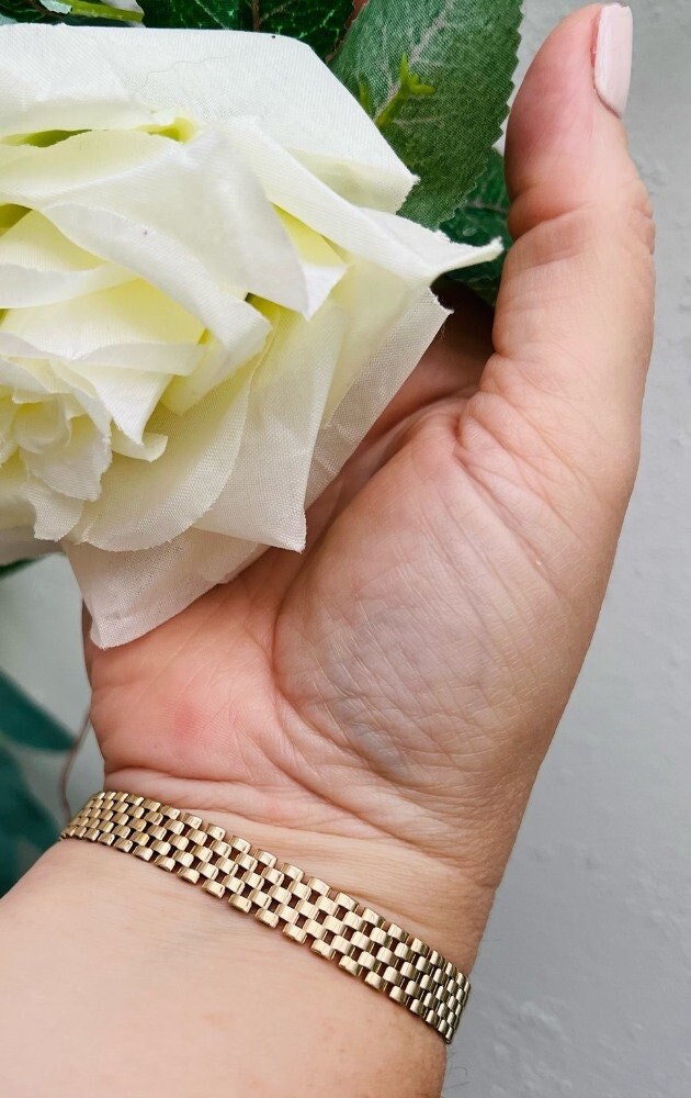 A Fine Quality 9ct Gold Panther Design Bracelet - Etsy