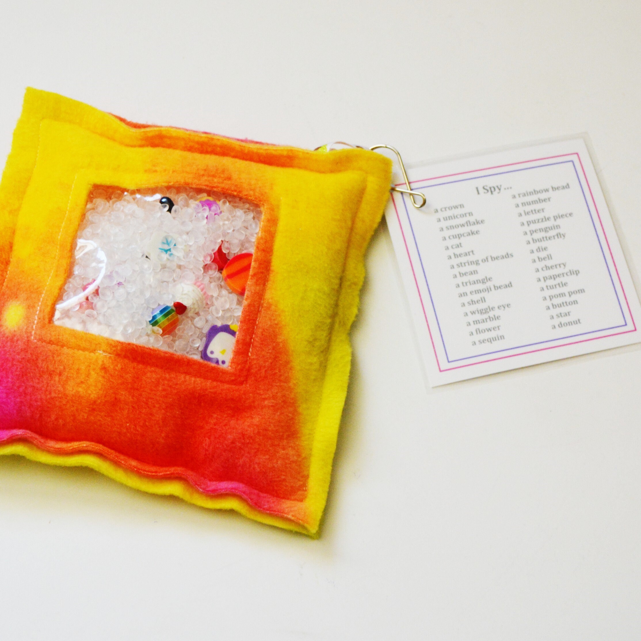 Girly I Spy Bag Ombre Rainbow Fleece Quiet Activity Seek - Etsy