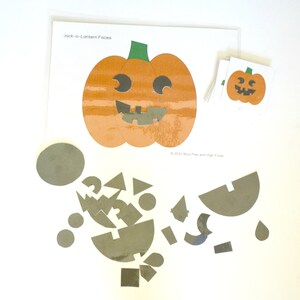 Jack-o-lantern Faces Digital Preschool Kindergarten Early Learning ...