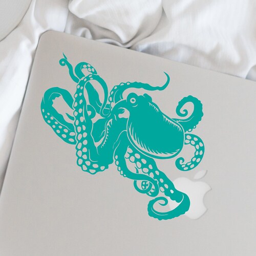 Octopus Decal Octopus Sticker for Macbook Laptop Car - Etsy