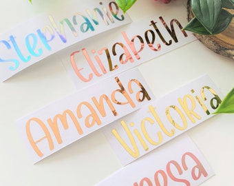 Custom Name Stickers, Personalized Name Decal, Foil Names Decals ...