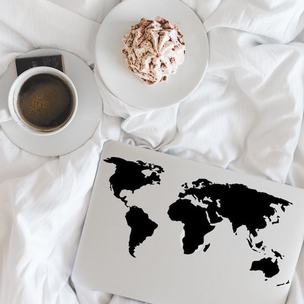 World Map Decal - Etsy