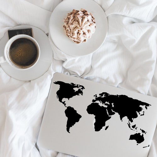 World Map Decal World Map Sticker Glitter World Vinyl for - Etsy