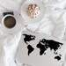 World Map Decal, World Map Sticker, Glitter World Vinyl for Car, Wall ...