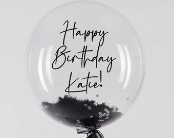 Personalised Balloon Decal, Balloon Label, Custom Vinyl Decal, Birthday ...