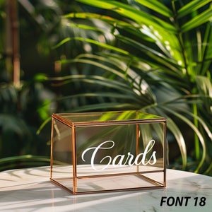 Wedding Card Box Decal, Custom Card Box Vinyl Decal for Wedding, Cards ...