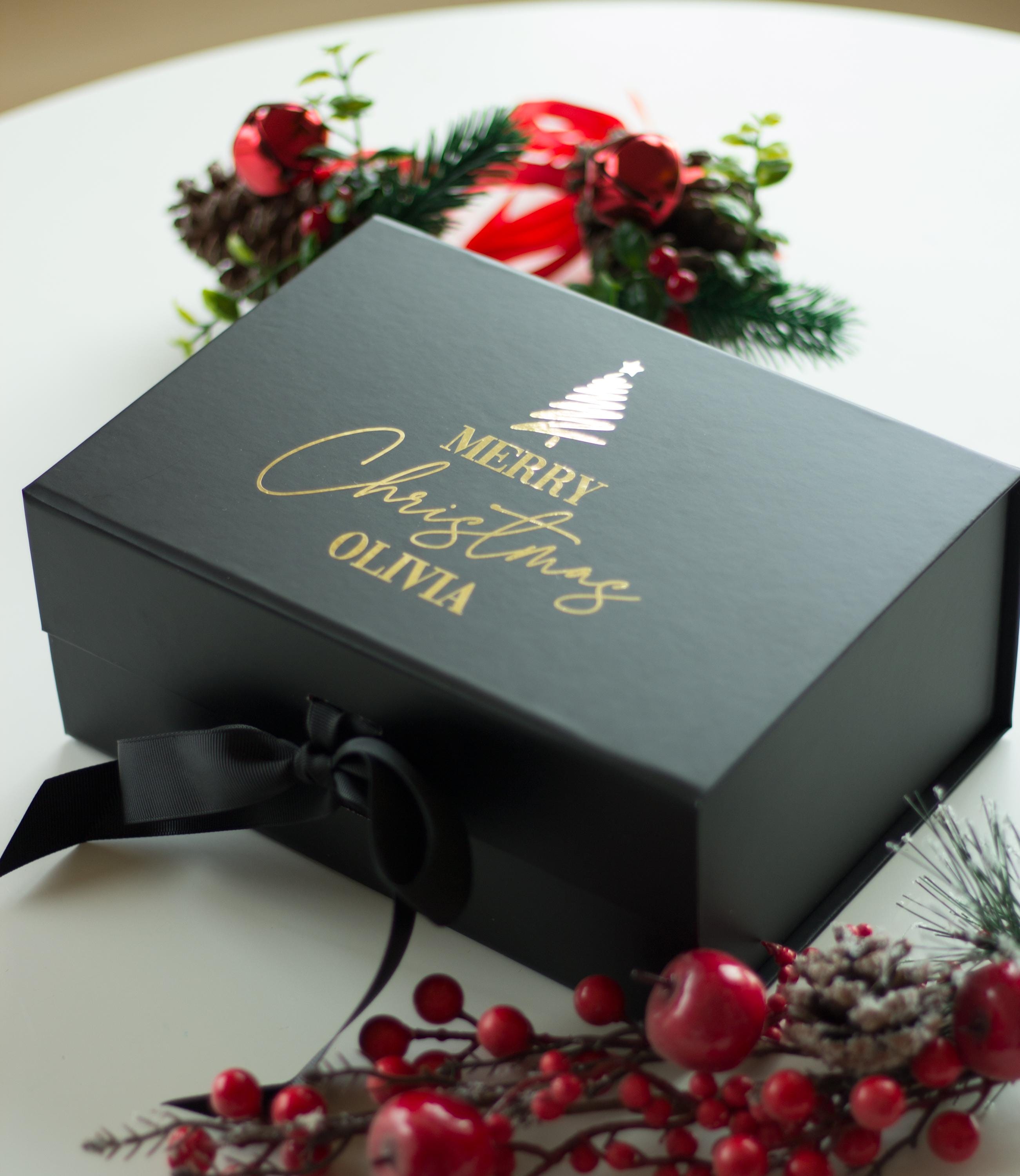 Custom Christmas Gift Box, Personalized Gift Box, Christmas Present Box ...