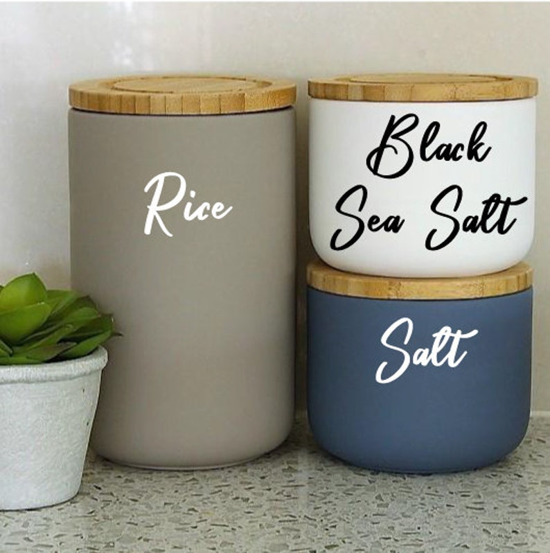 Canister Decals, Canister Labels, Jar Labels, Custom Name Sticker ...