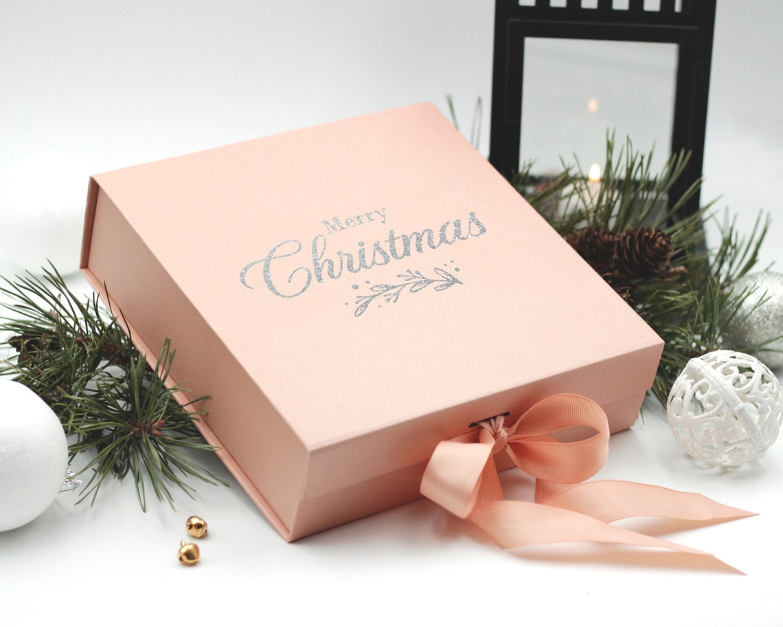 Christmas Gift Box Merry Christmas Gift Box Christmas - Etsy