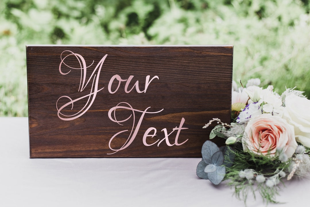 Custom Wedding Decal, Guest Book Decal, Rose Gold Foil Cards Decal ...