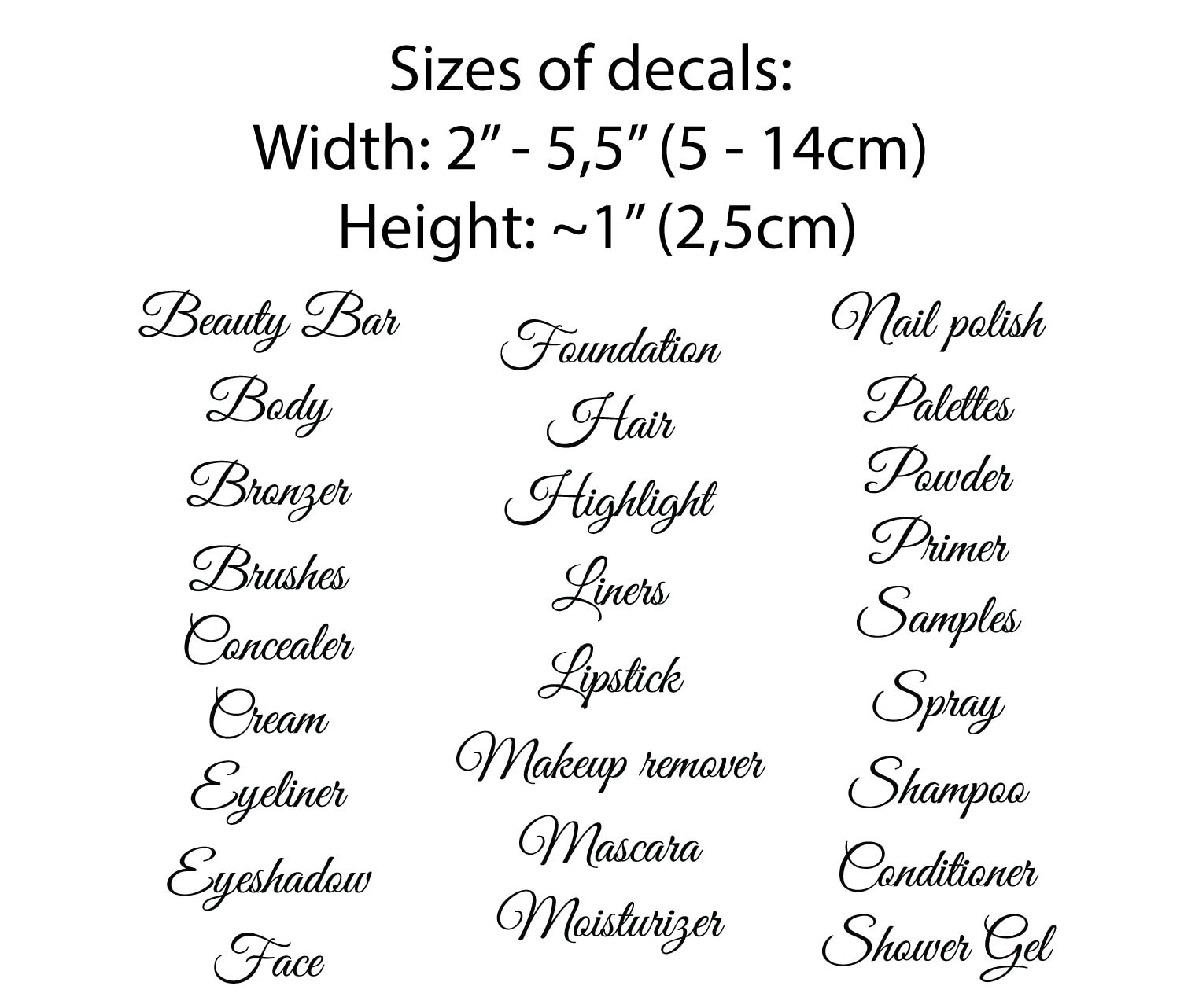 Makeup Organizer Stickers Custom Name Sticker Makeup Decal - Etsy