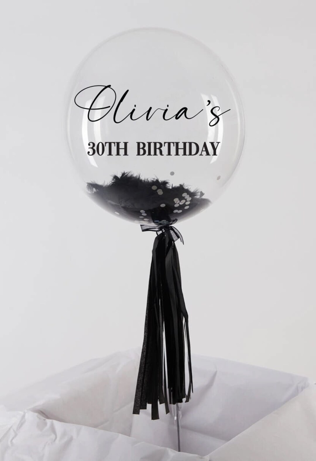 Personalised Balloon Decal, Balloon Label, Custom Vinyl Decal, Birthday ...