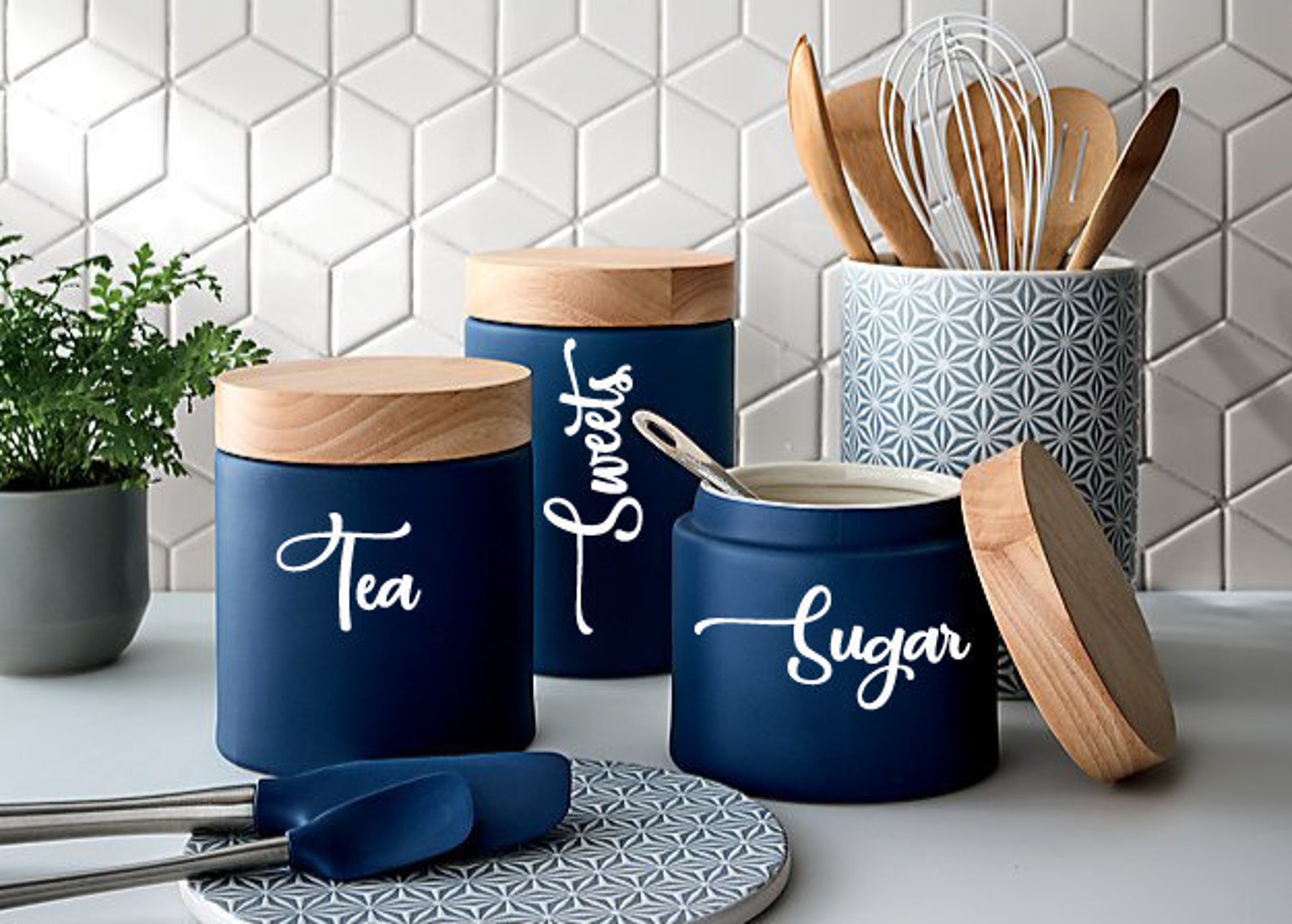 Canister Decals, Canister Labels, Jar Labels, Custom Name Sticker ...